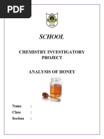 Chemistry Investigatory Project | PDF | Honey | Magnesium