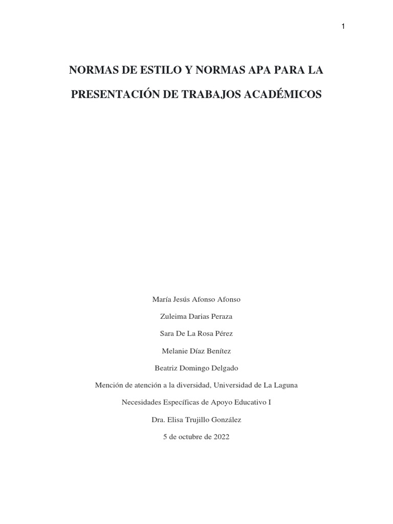 Grupo 8 - Práctica Normas de Estilo y Normas APA para La Presentación de Trabajos Académicos ...