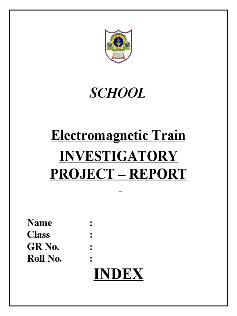 Physics Investigatory Project Electromagnetic Train (Hyperloop) | PDF ...