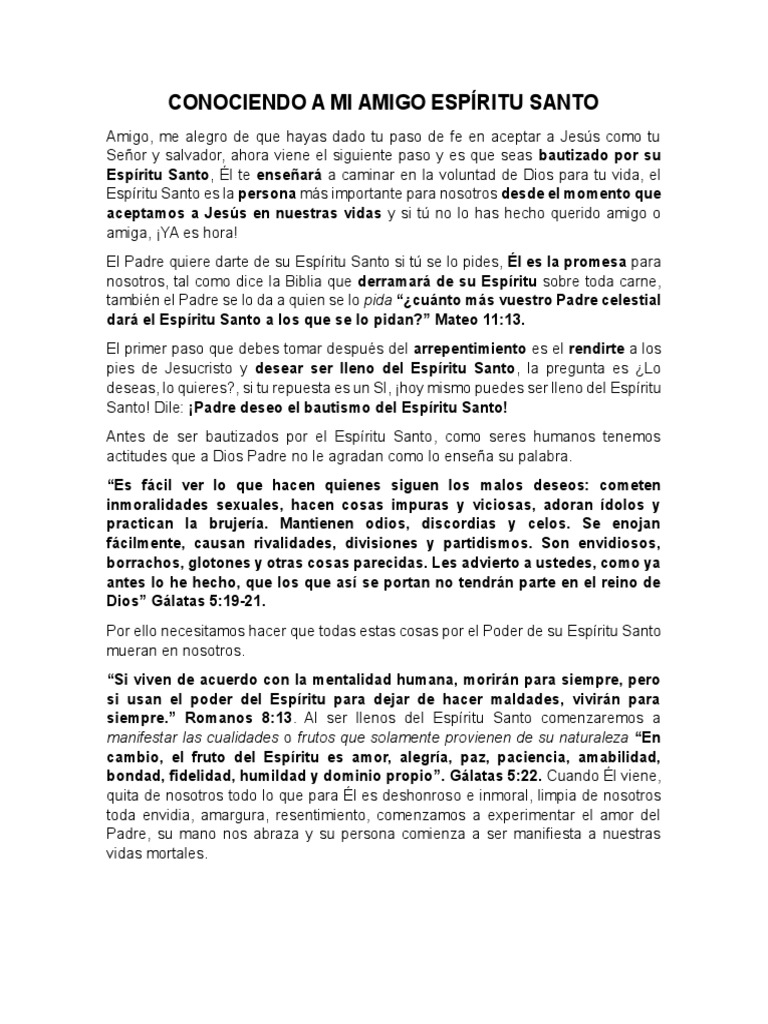 Mi - Amigo - Espiritu - Santo - Luis Troconis | PDF | Pablo el apóstol | espíritu Santo