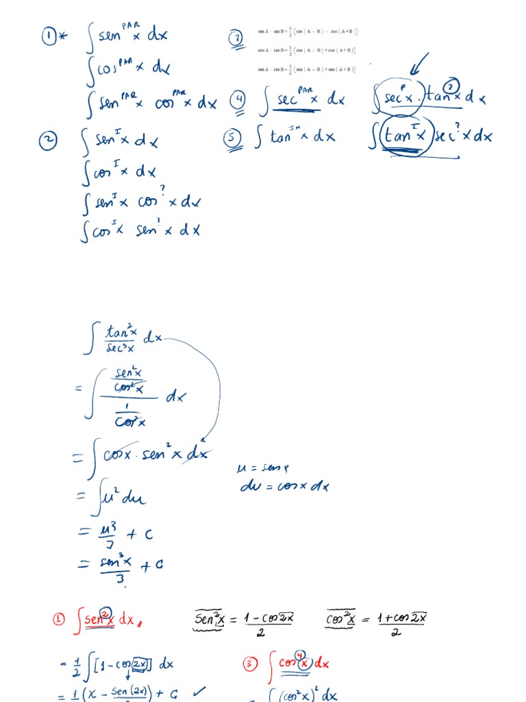 Integrales Trigonometricas | PDF