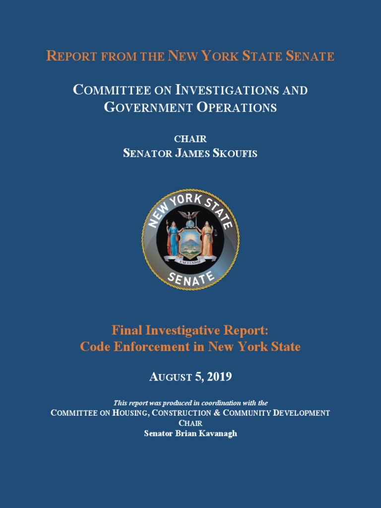 Final Investigative Report Code Enforcement - Senator Skoufis | PDF ...