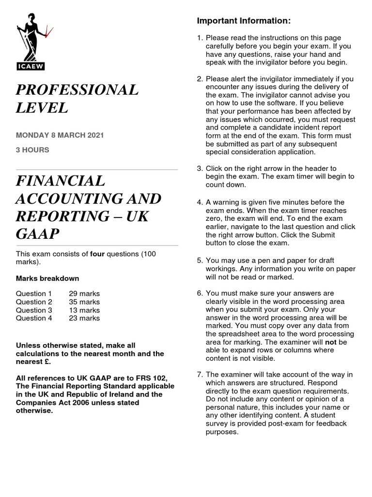 March 2021 Financial Accounting and Reporting UK GAAP | PDF | Income ...