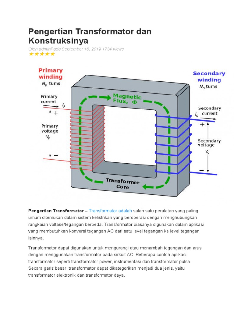 Pengertian Transformator Dan Konstruksinya | PDF | Sains & Matematika