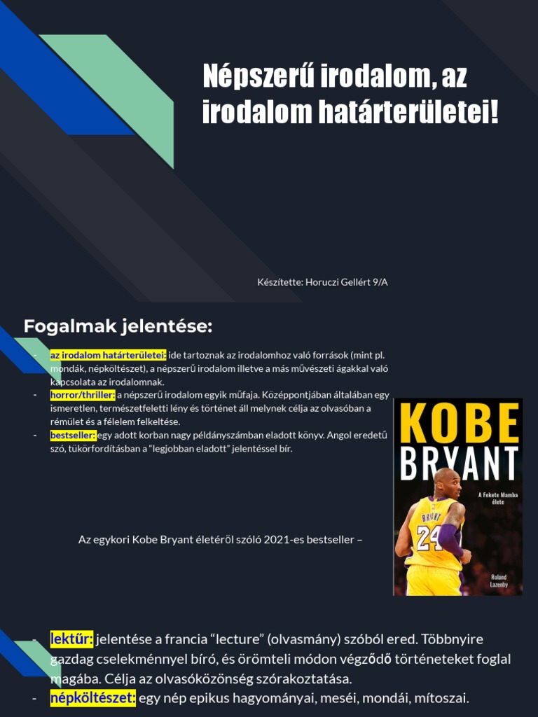 Népszerű Irodalom, Az Irodalom Határterületei! | PDF