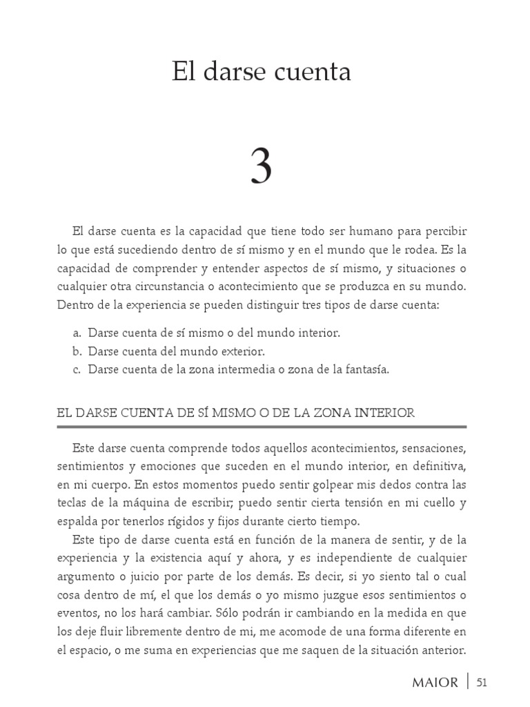 El Darse Cuenta | PDF | Experiencia | Terapia Gestalt