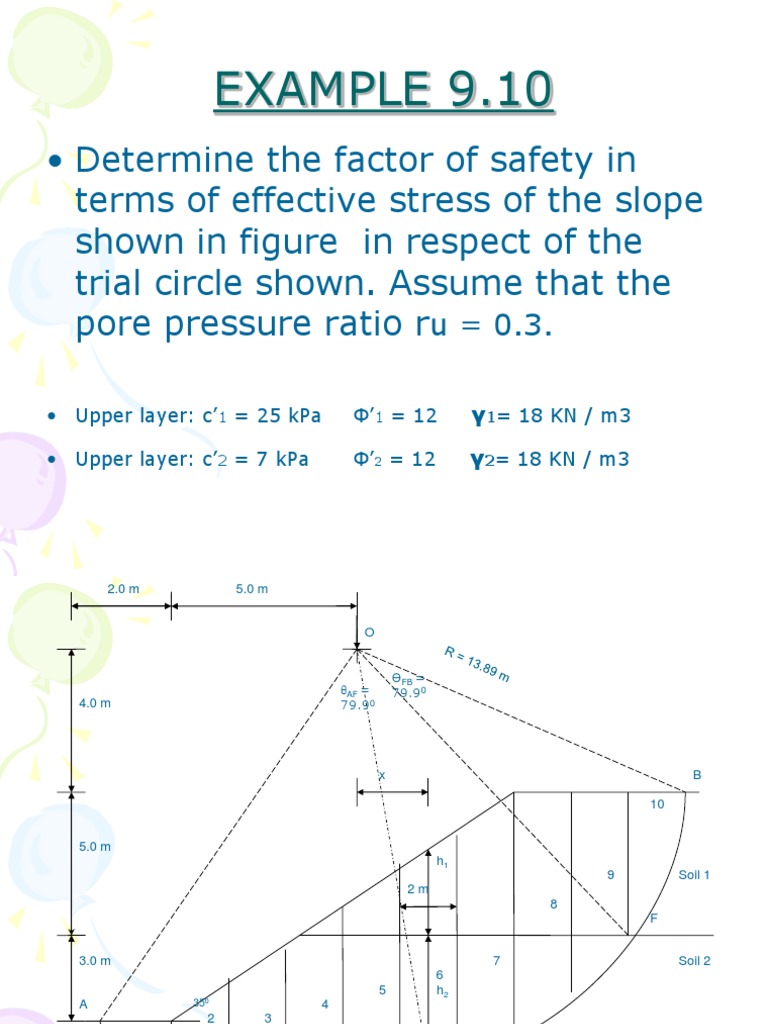 Factor of Safety Slope Example | PDF | Soil Science | Materials