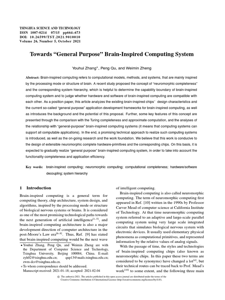 Brain-Inspired Computing System | PDF | Computing | Software