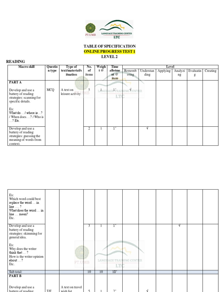 Rev - Tos - Mid-Level 2 PT 1 | PDF | Grammar | Communication