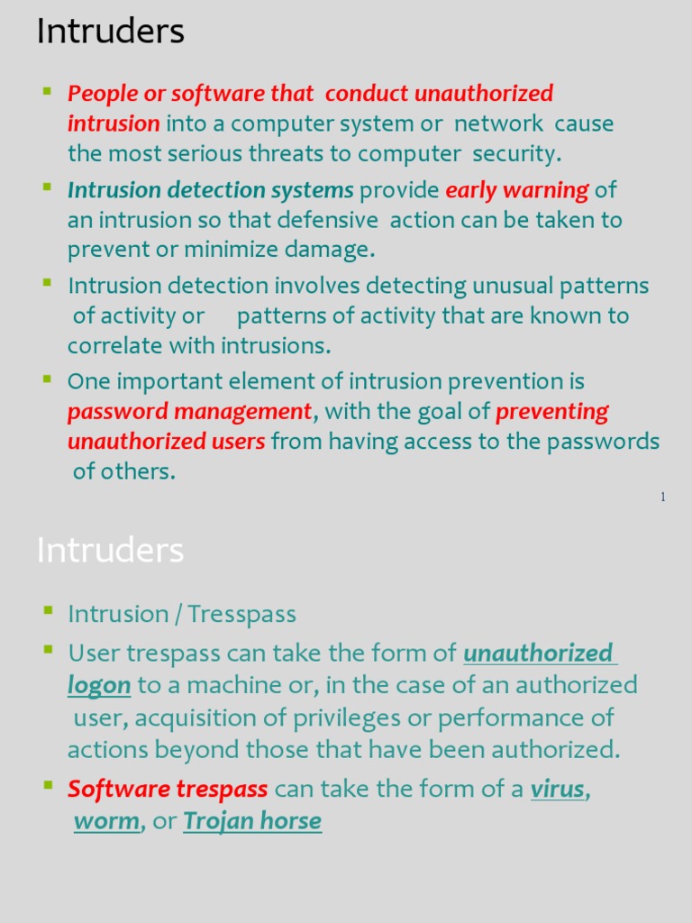 Intruders | PDF | Password | Security
