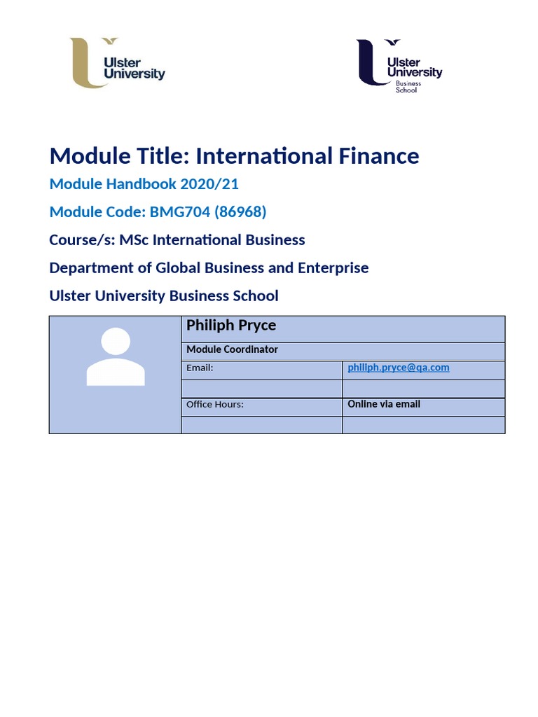 Z6-International Finance Module Handbook - May 2021 | PDF | Libraries ...