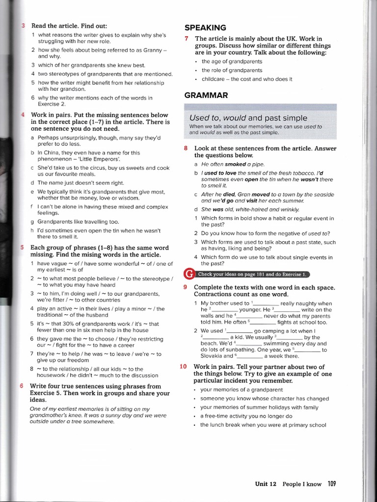 Outcomes Student Book B2 | PDF | Grandparent | Linguistics