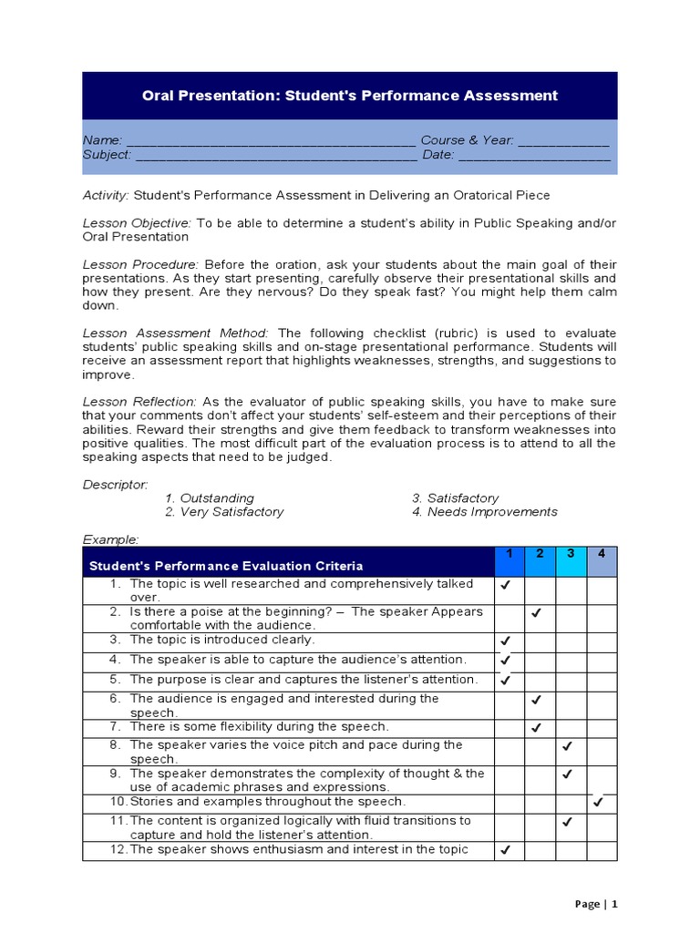 Checklist 1 | Download Free PDF | Public Speaking | Psychology