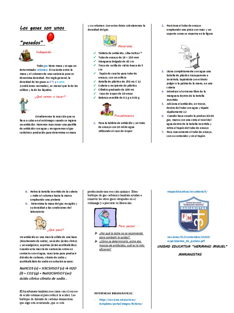 Triptico | PDF | Botella | Densidad
