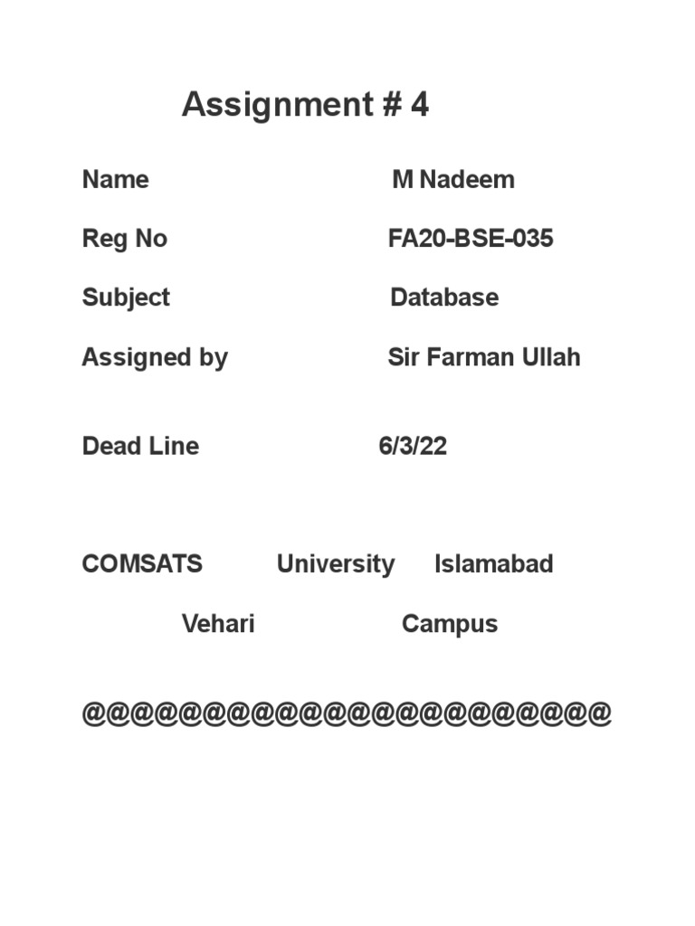 Database Assignment 4 | PDF | Information Retrieval | Data Model