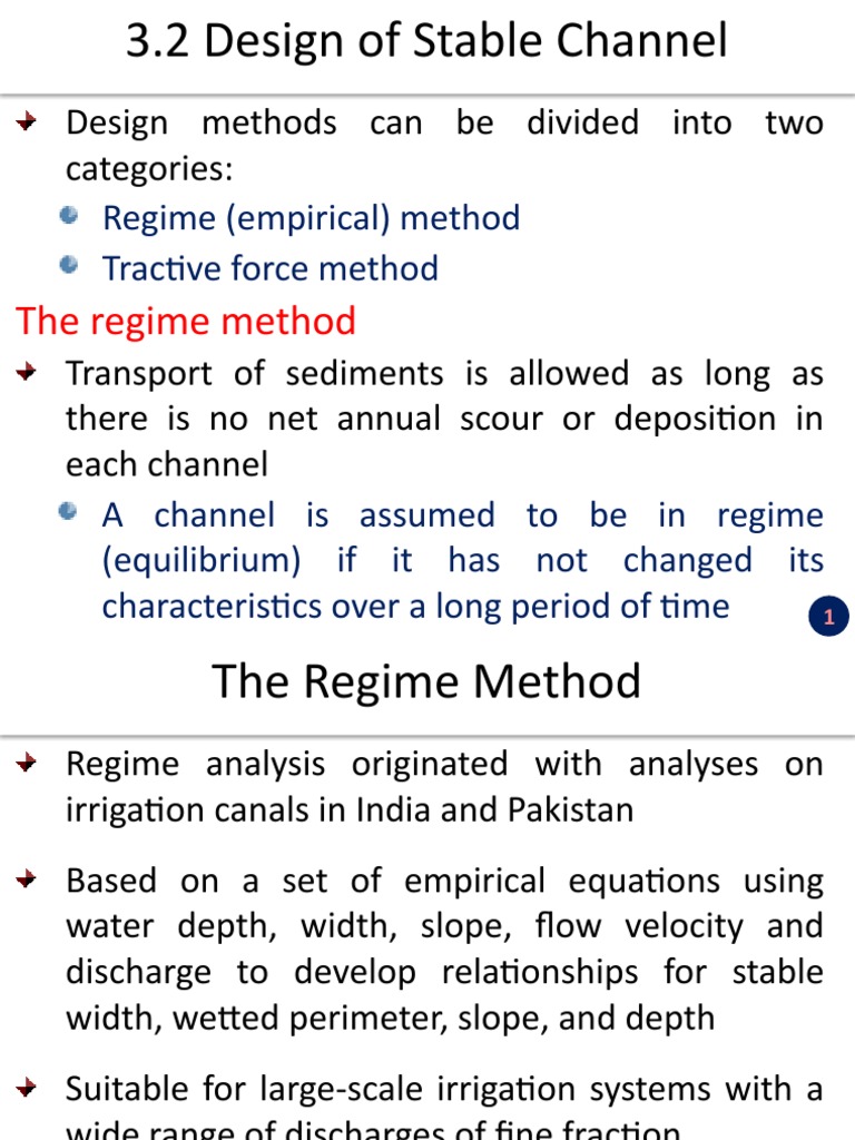 Stable Channel Design | PDF | Sediment | Discharge (Hydrology)