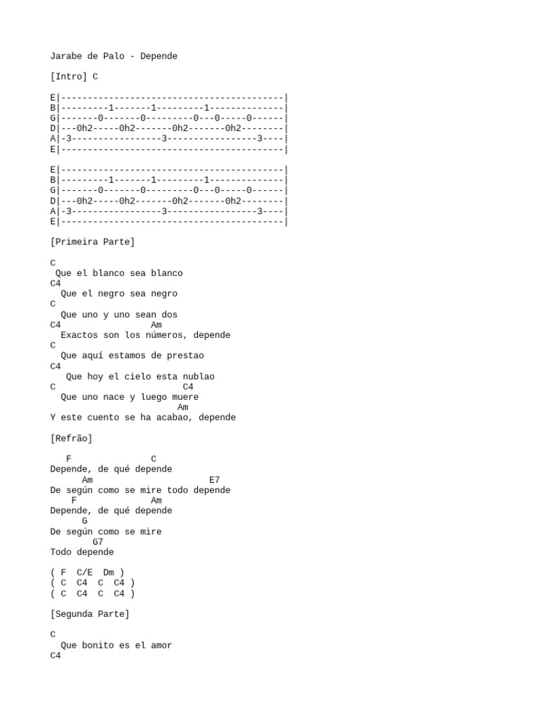 Jarabe de Palo - Depende | PDF