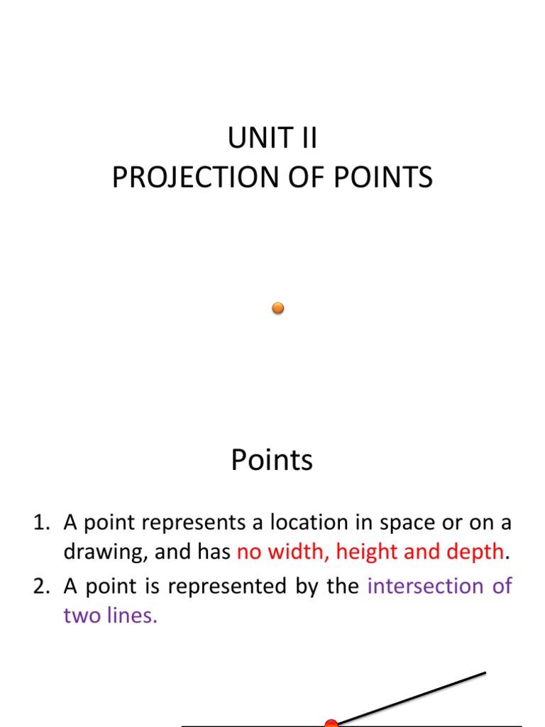 Unit II 1.projection of Points | PDF | Cartesian Coordinate System ...