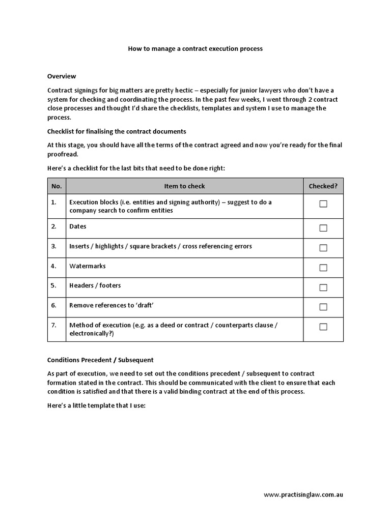 Contract Execution Process | PDF | Proofreading | Software Contract Execution Process | PDF | Proofreading | Software