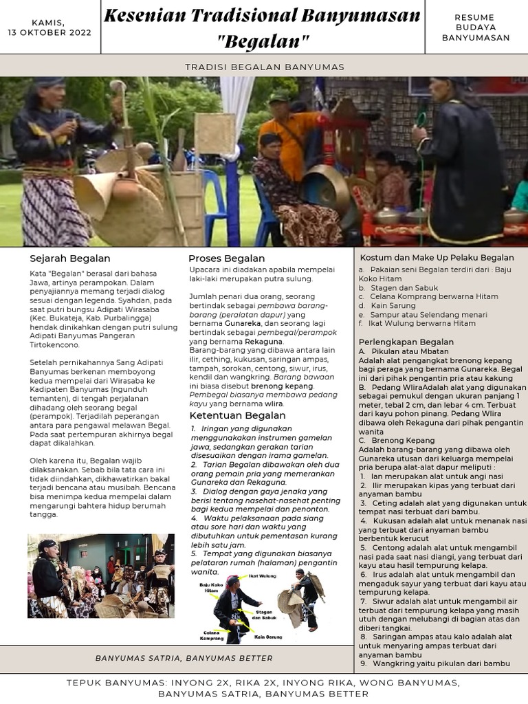 Tradisi Begalan Kesenian Banyumas | PDF