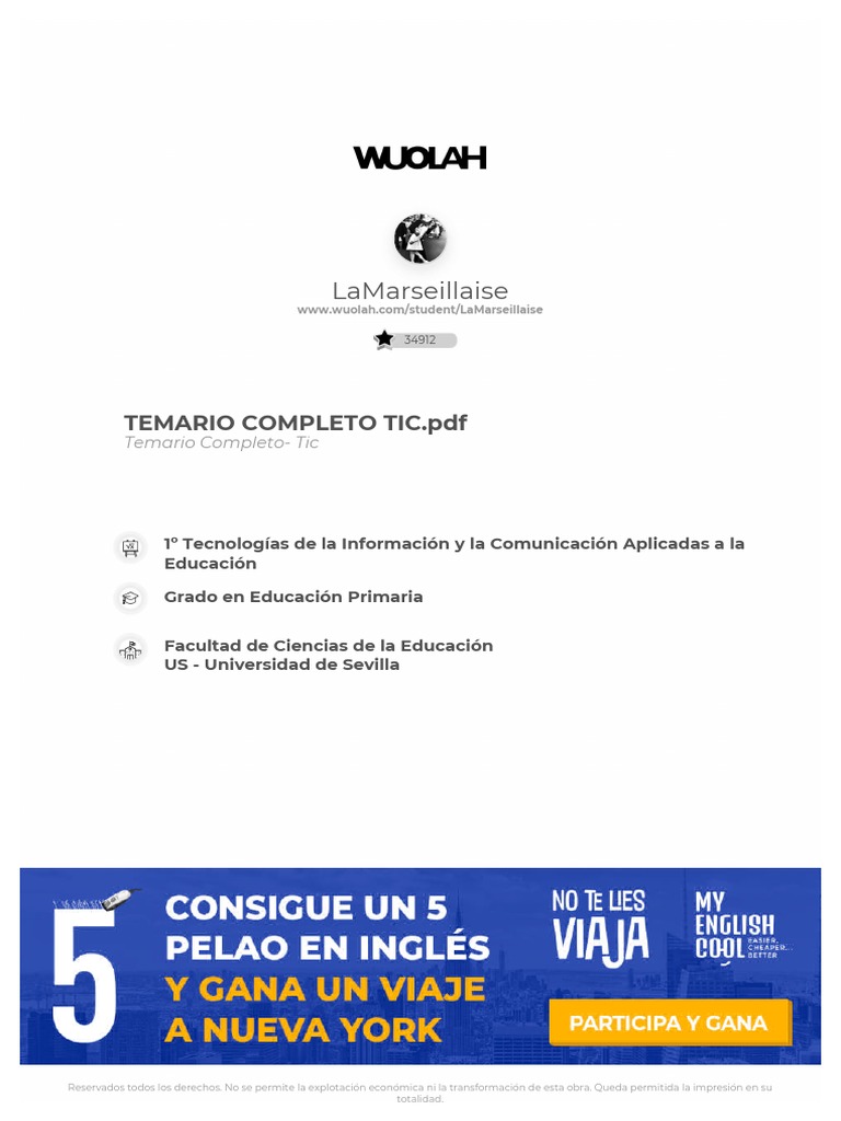 Temario Completo Tic | PDF | Tecnología de información y comunicaciones | Evaluación