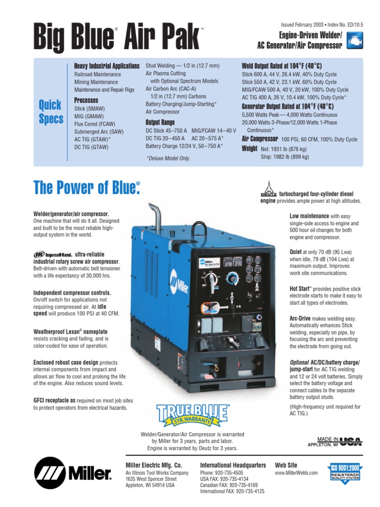 BIG BLUE Air Pak | PDF | Ac Power Plugs And Sockets | Switch