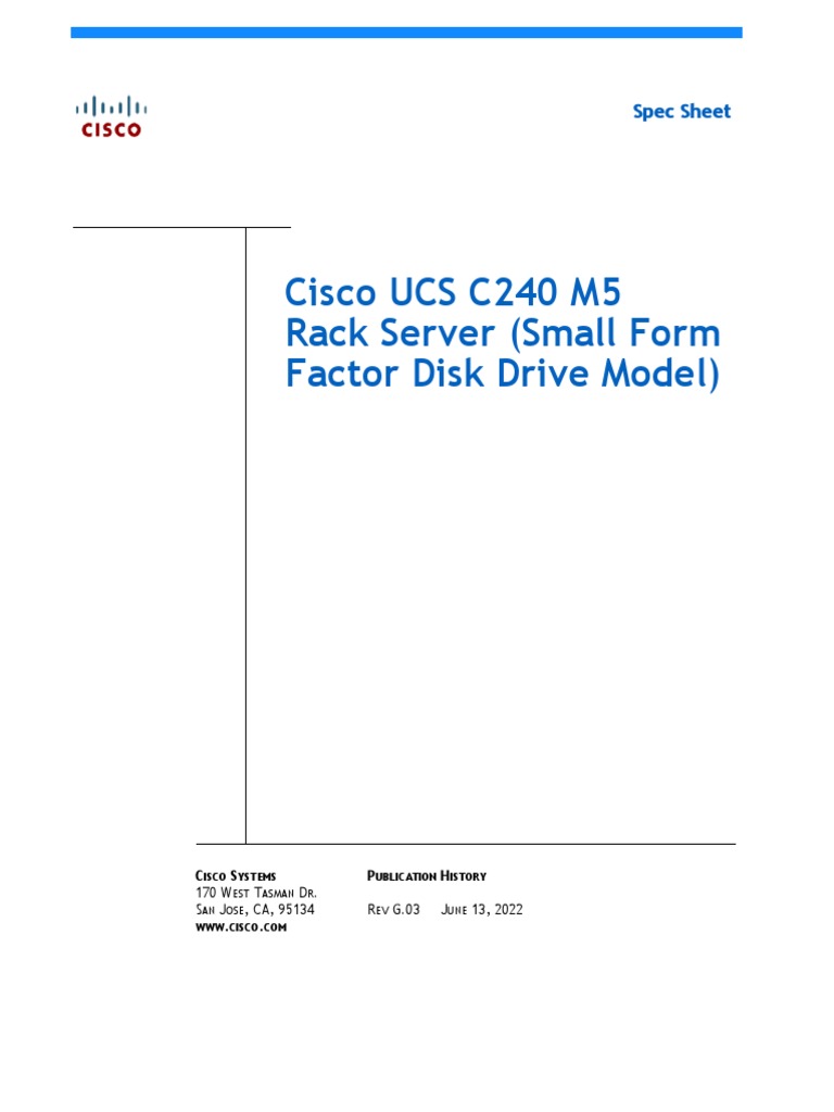 c240m5 SFF Specsheet | PDF | Solid State Drive | Computer Science