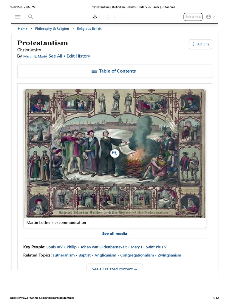 Protestantism - Definition, Beliefs, History, & Facts - Britannica ...