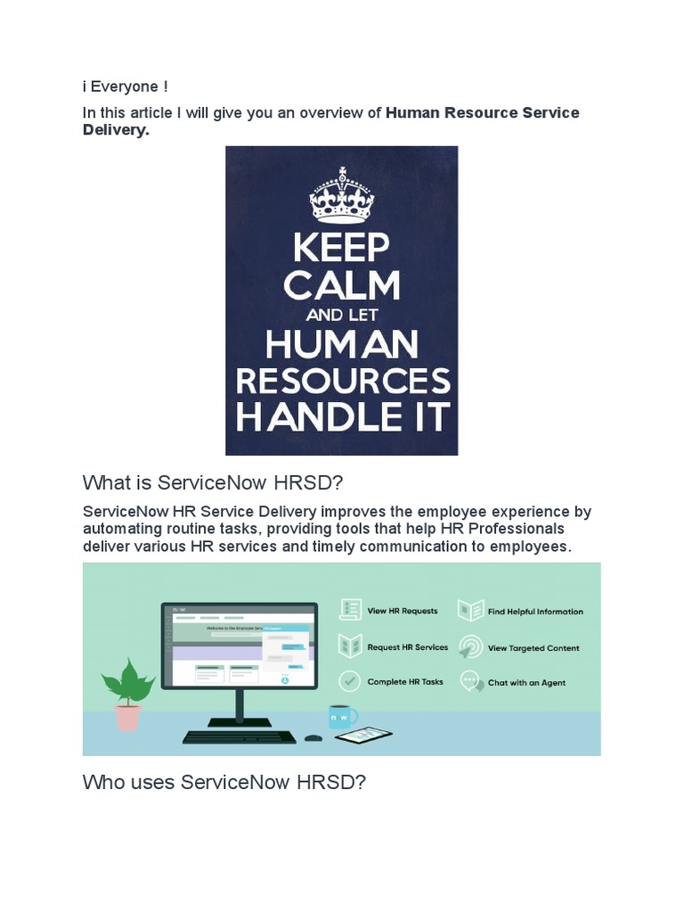 HRSD Overview | PDF | Employment | Human Resource Management