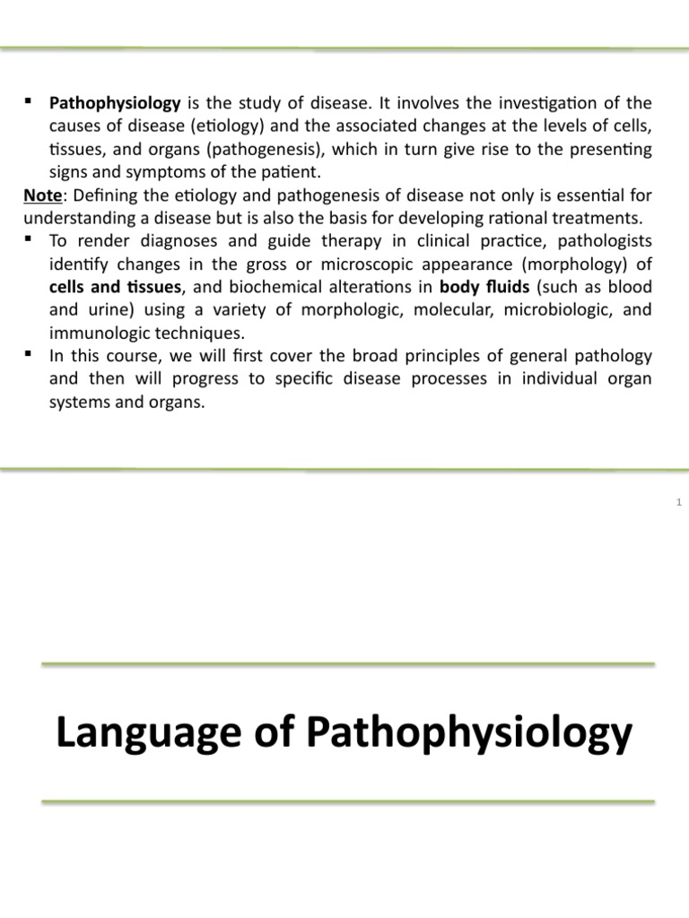 RH PATHO2022 - (Chapt 01 - Intro To PathoPhys) | PDF | Pathology | Infection