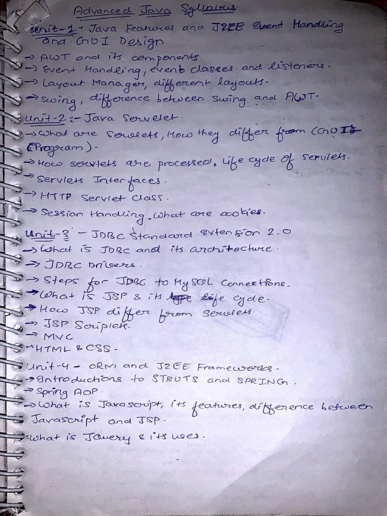 Adv Java Complete Notes For End Sem Exam Preparation | PDF Adv Java Complete Notes For End Sem Exam Preparation | PDF