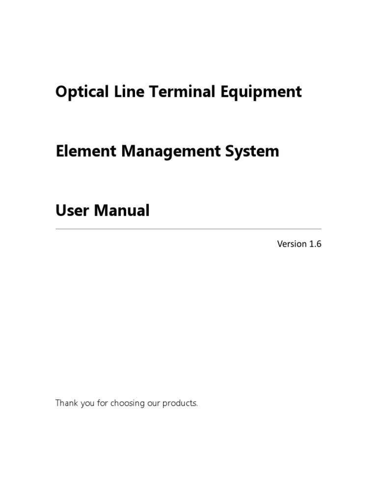 Element Management System User Manual - V1.6 | PDF | Computer Network ...