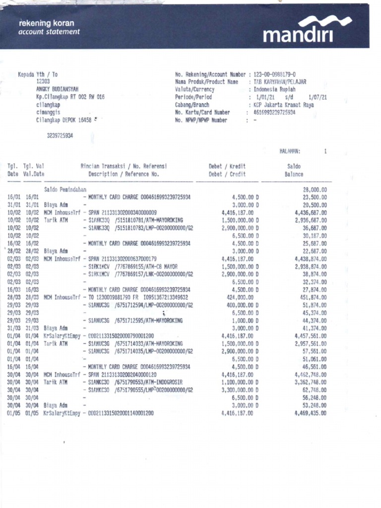 Rek - Koran Angky B. 2021 | PDF