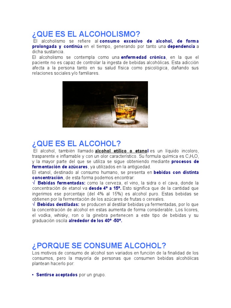 Todo Sobre El Alcoholismo | PDF | Alcoholismo | Bebidas alcohólicas