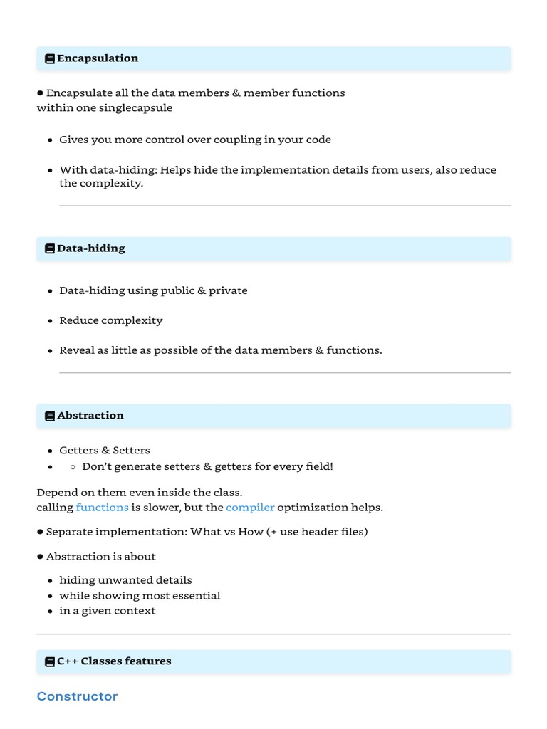 An In-Depth Examination of Encapsulation, Abstraction, and Other Fundamental Object-Oriented ...