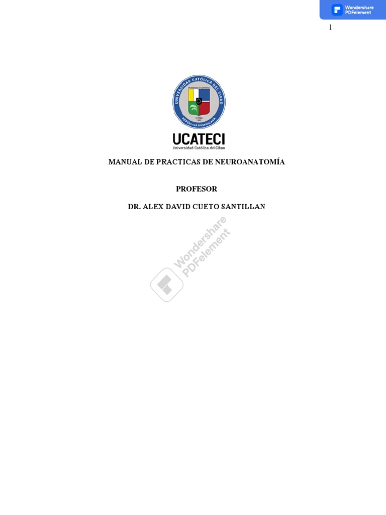 Manual de Practica de Neuronatomia - Dr. Alex Cueto | PDF | Médula ...