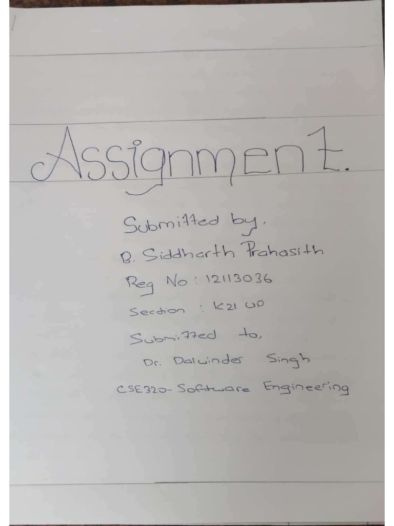 Cse 320 Assignment - Srs | PDF