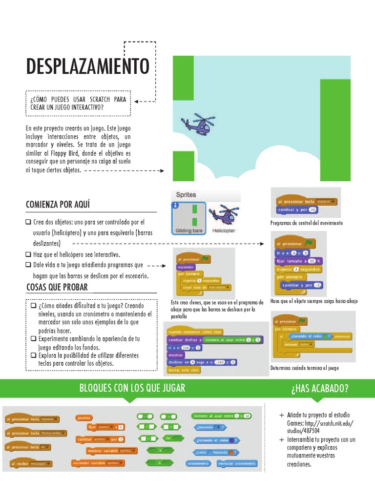 Crea un juego Flappy Bird en Scratch | PDF | Scratch (lenguaje de ...