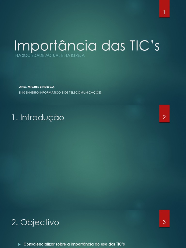 Importância das TICs na Sociedade e Igreja | PDF | Comunicação ...