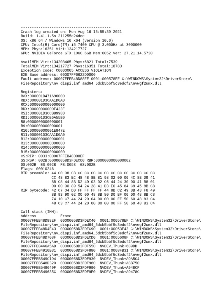 Game Crash | PDF | Computer Science | Computing Platforms
