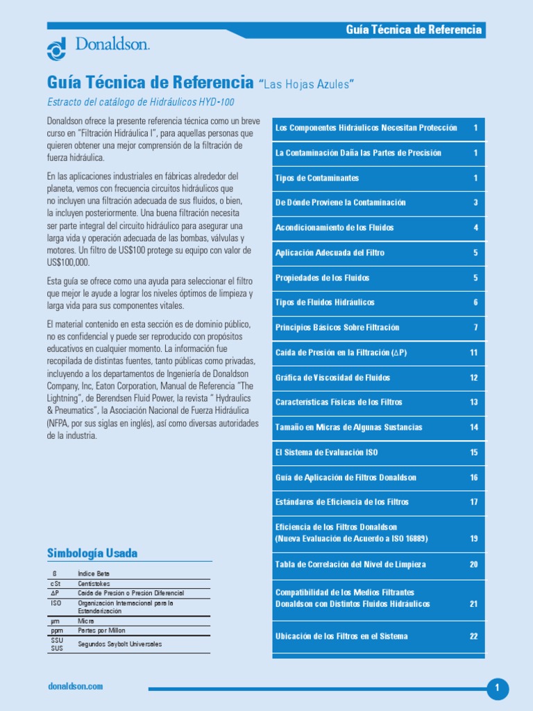 Guia Tecnica de Referencia Hidraulicos | PDF | Filtración | Agua
