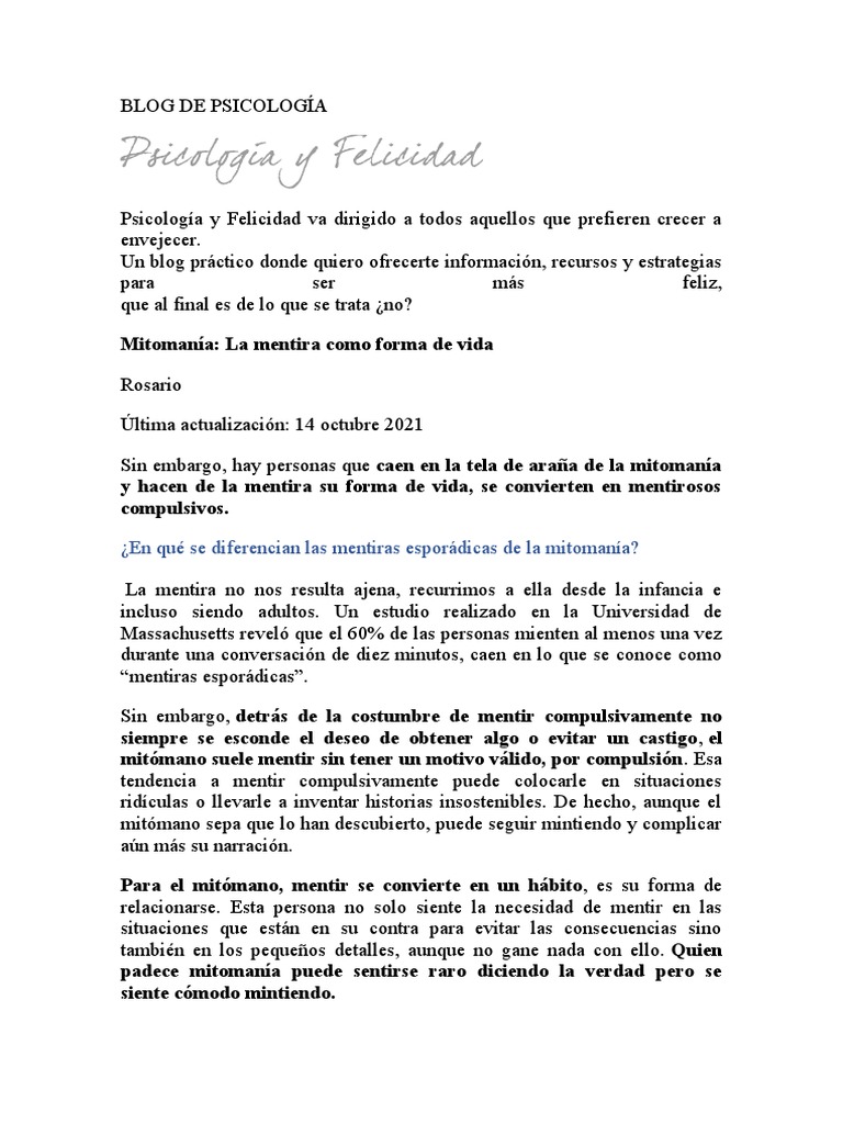 La Mentira Como Forma de Vida | PDF | Mentira | Ciencia cognitiva