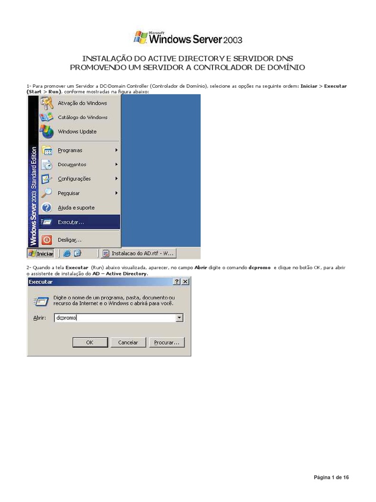 11 - Windows Server 2003 - Instalacao e Configuracao Do AD e Servidor ...