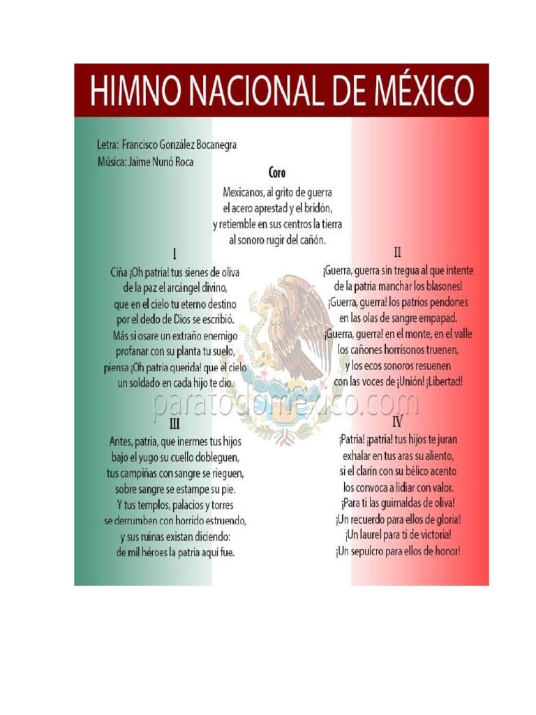 Himno Nacional y Toque de Bandera | PDF