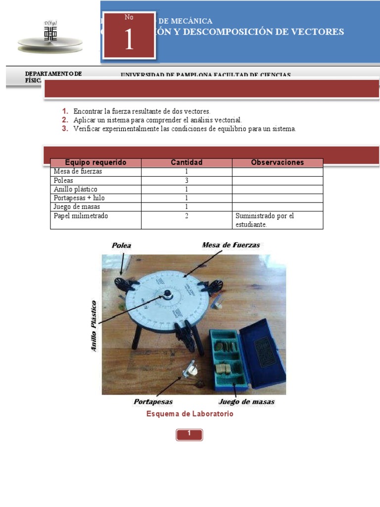 Lab Vectores | PDF | Vector Euclidiano | Fuerza