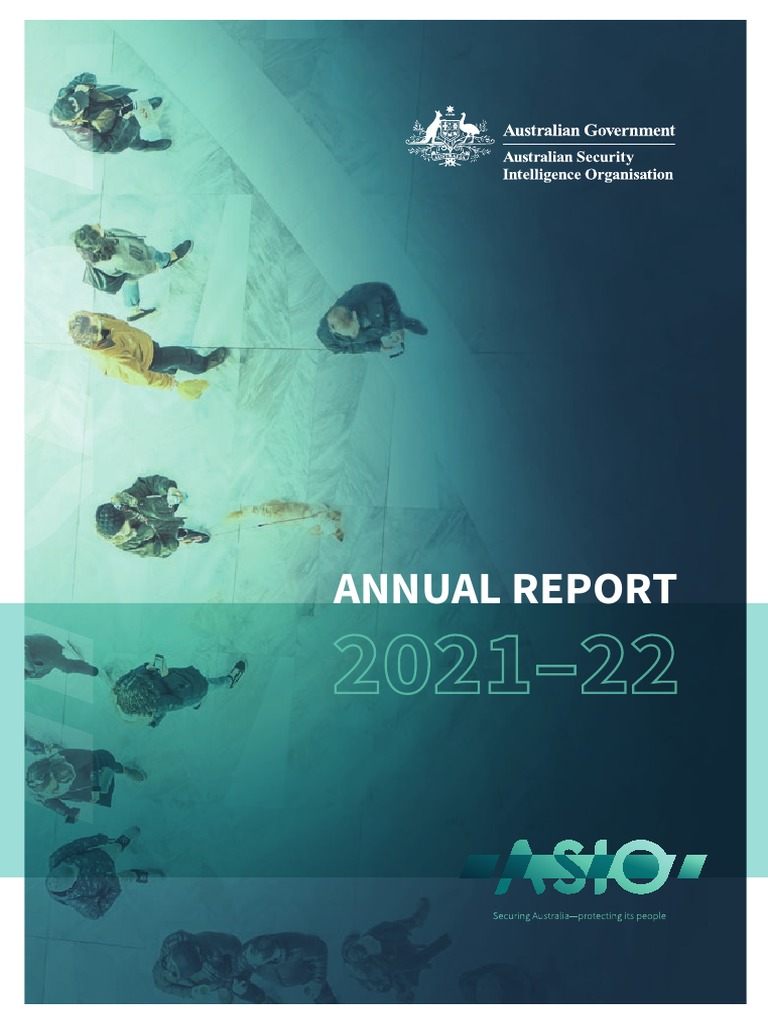 ASIO Annual Report 2021-22 | PDF | Cyberwarfare | Security