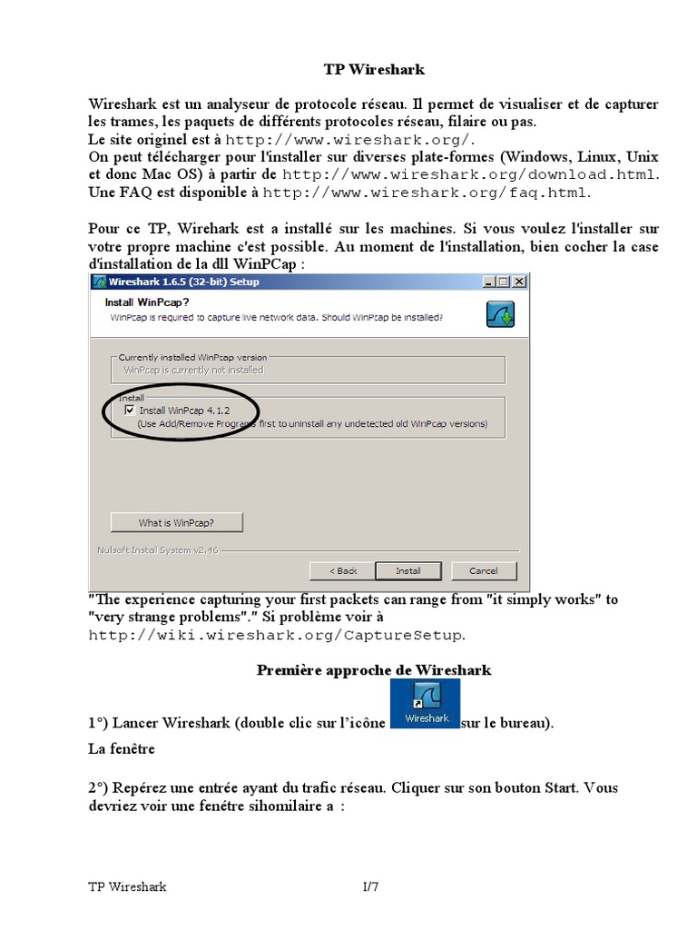 TP1 enonceTPWireshark (2) +filtre | PDF | Protocoles Internet | Ingénierie informatique