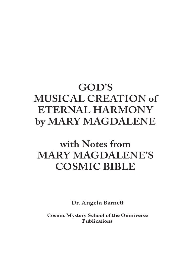 COSMIC BIBLE by Mary Magdalenes 2nd APRIL 3 2018 | PDF | Soul | Creator ...