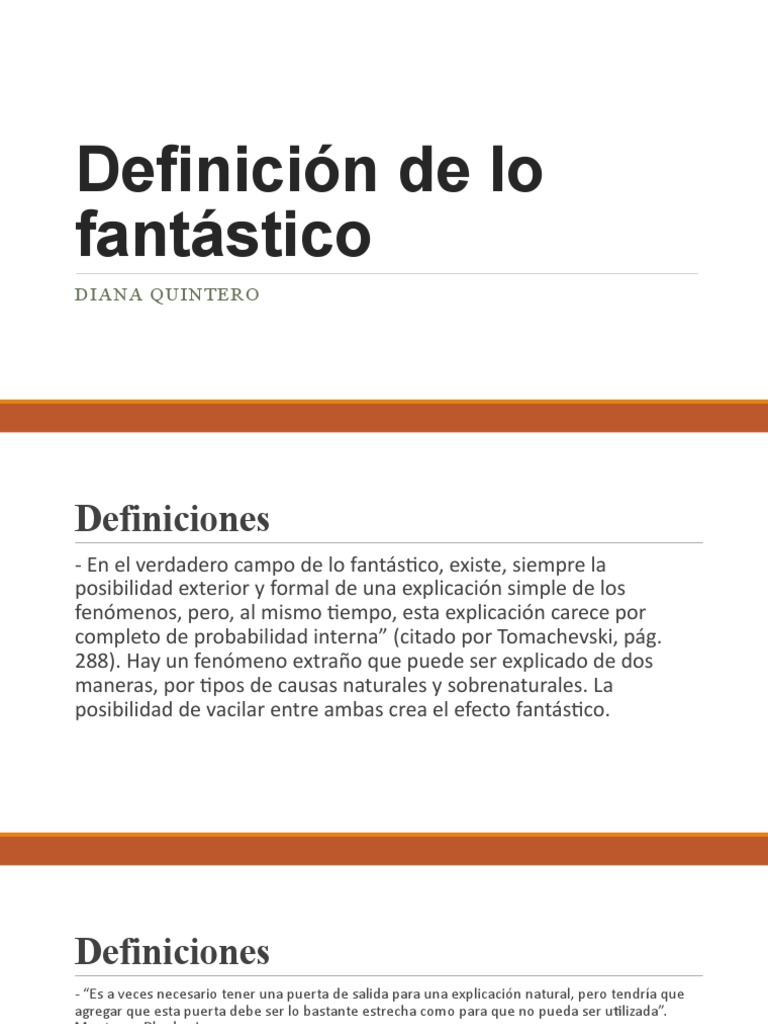 Definición de Lo Fantástico | PDF | Fantasía