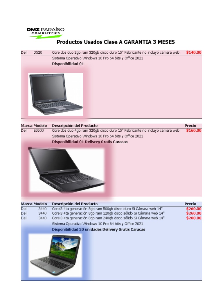 Ofertas de Computadoras Usadas Clase A con Sistema Operativo Windows 10 e Office 2021 | PDF ...